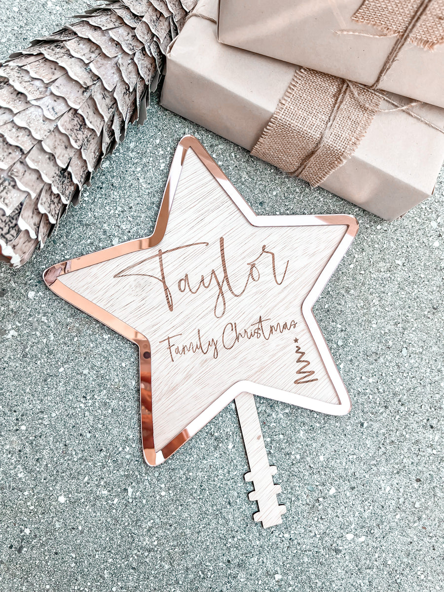 Personalised tree topper – littlebylittledesigns